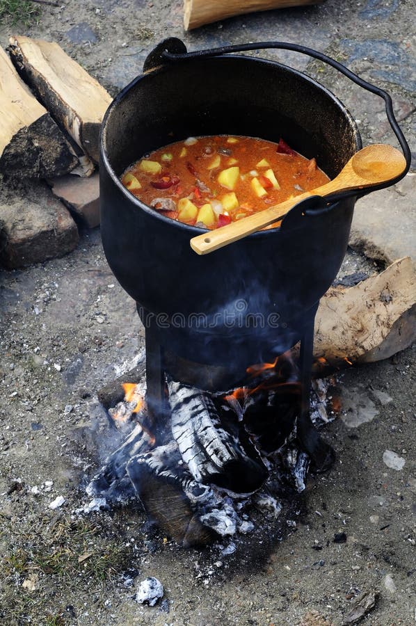 Medieval cooking stock image. Image of dinner, goulash - 30017283