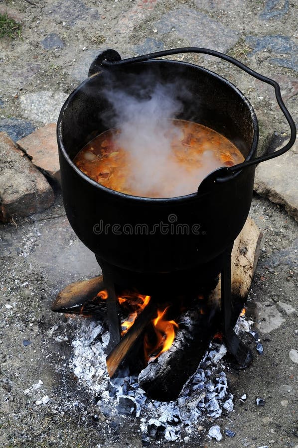 Medieval Cooking stock image. Image of burn, boil, cook - 35021703