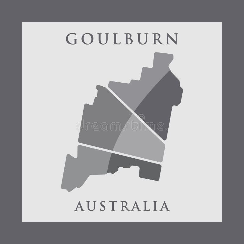 Goulburn City Map Geometric Simple Logo Stock Vector - Illustration of ...