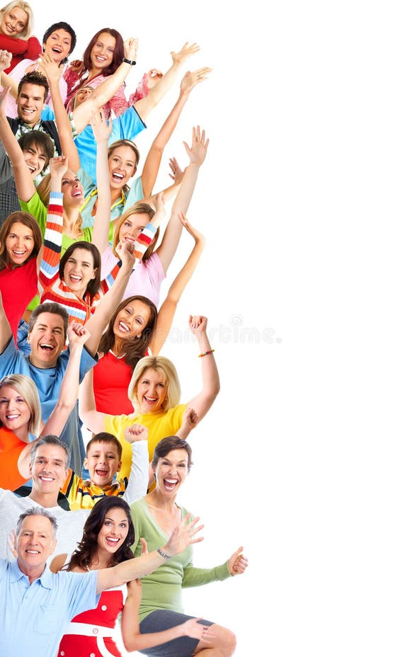 Group of happy people stock photo. Image of crowd, group - 35582464