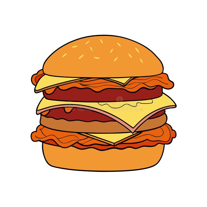 Gourmet Bacon Burger, a Delicious Gourmet Burger with Cheesy Layers ...