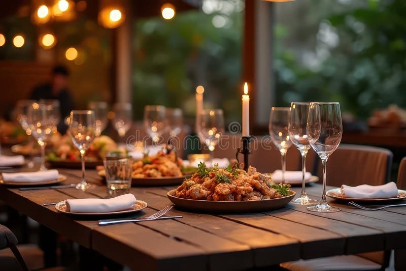 Gourmet BBQ Michelin Star Dining Experience Stock Illustration ...