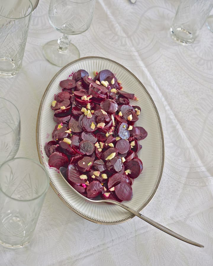 Gourmet Beetroot Salad with Garlic Stock Photo - Image of beetroot ...
