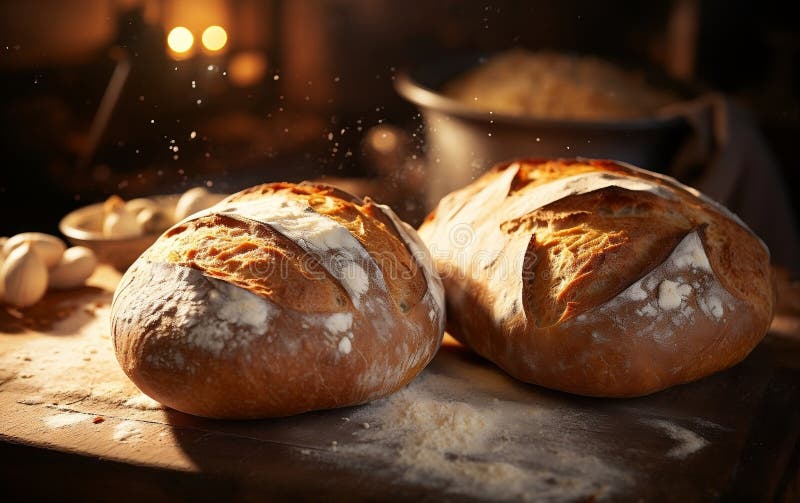 Gourmet Bread in Top-Down Perspective - Visual Delight. Generative by ...