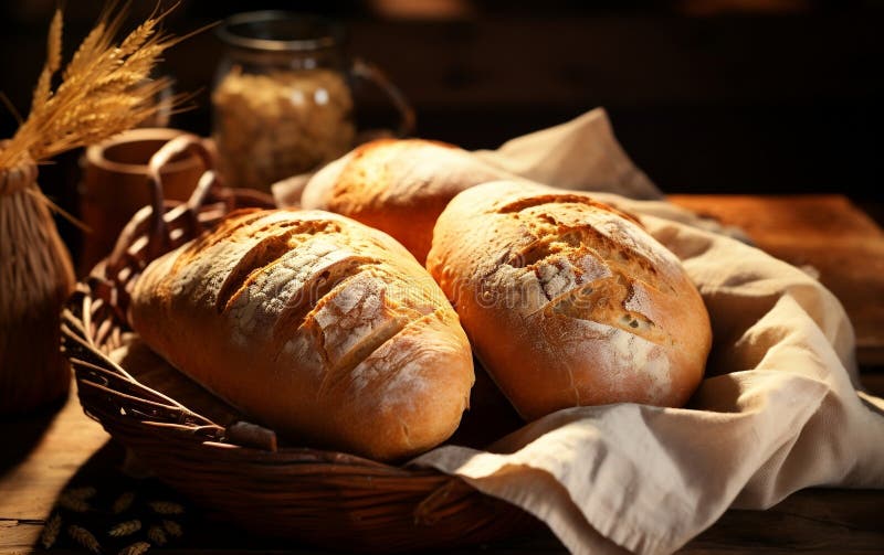 Gourmet Bread in Top-Down Perspective - Visual Delight. Generative by ...