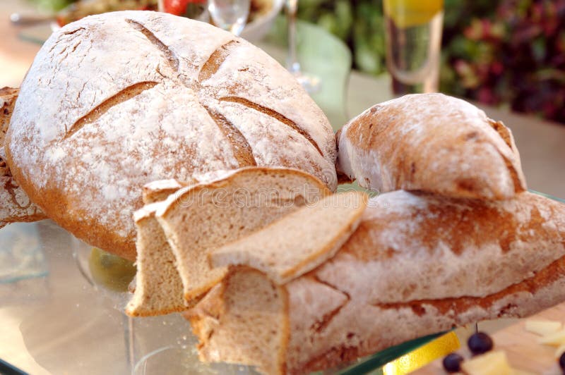 Gourmet Breads stock image. Image of french, flour, white - 718797