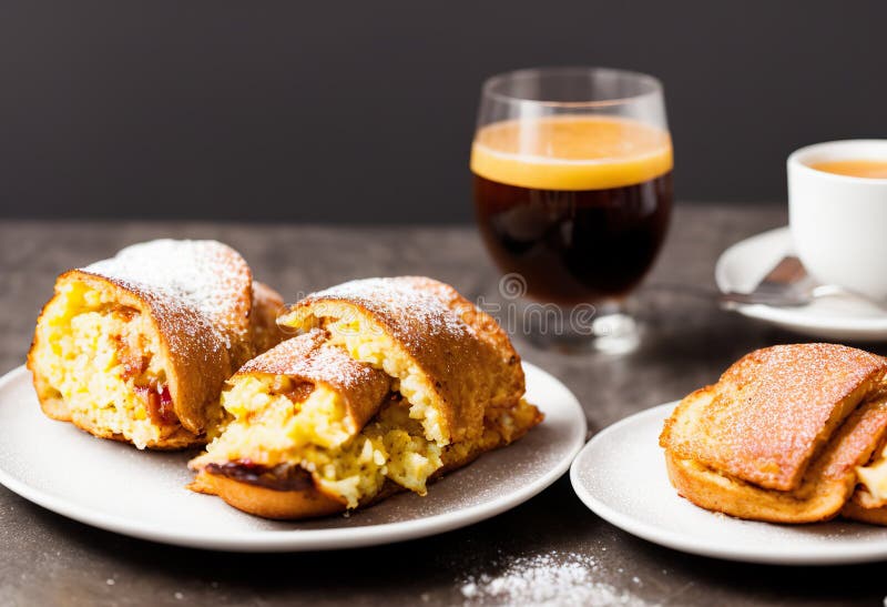 Gourmet Breakfast in an Elegant Restaurant Stock Image - Image of drink ...