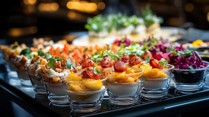 A Gourmet Buffet a Celebration of Freshness and Elegance Stock Image ...