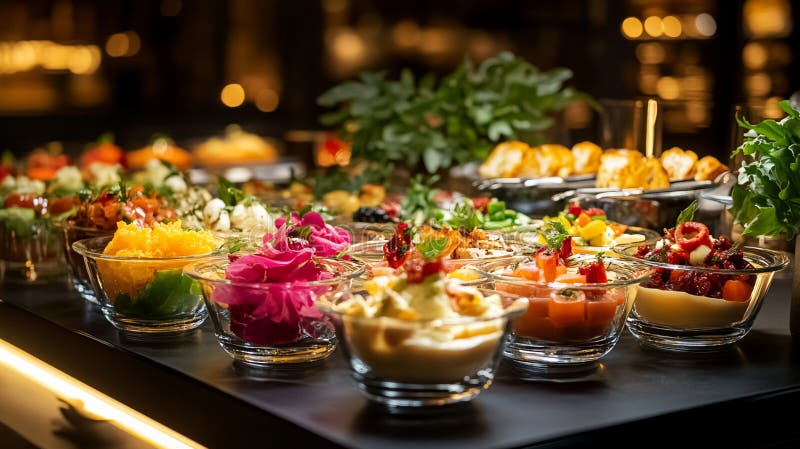 A Gourmet Buffet a Celebration of Freshness and Elegance Stock ...