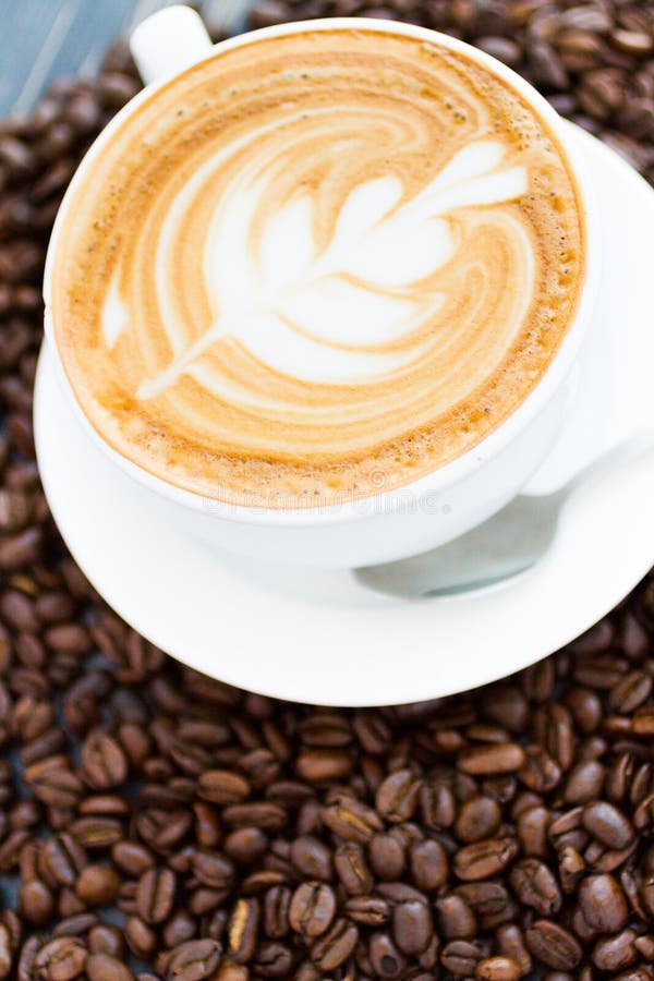 Caffe latte stock image. Image of indoors, interior - 288955249