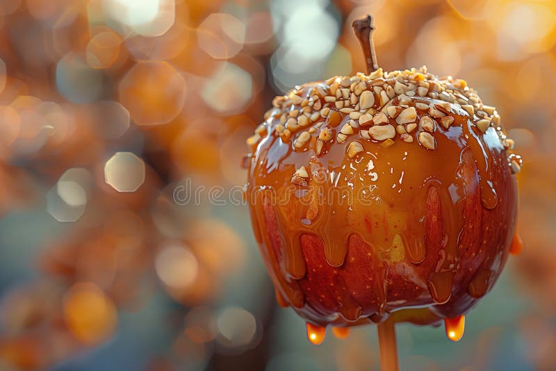 Gourmet Caramel Apples with Assorted Toppings Stock Image - Image of ...