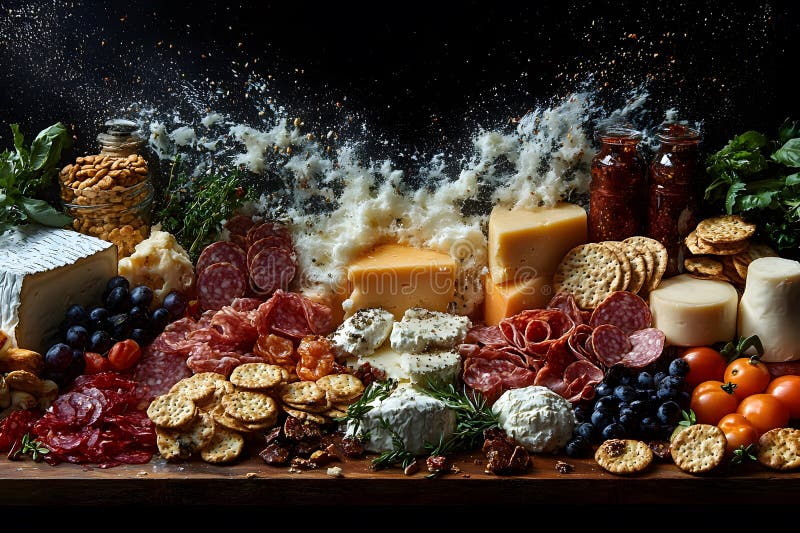 Gourmet Cheese and Charcuterie Explosion for Culinary Art and Design ...