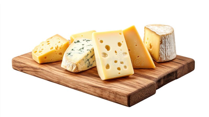 Gourmet Cheese Display Board Stock Illustration - Illustration of ...