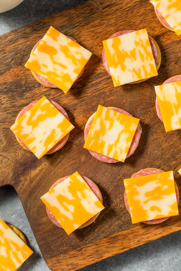Gourmet Cheese Meat and Crackers Stock Photo - Image of gourmet ...