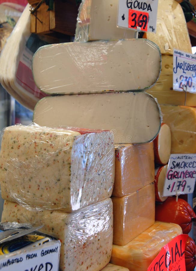 Gourmet cheese shop stock image. Image of cheese, jarlsberg - 5337175