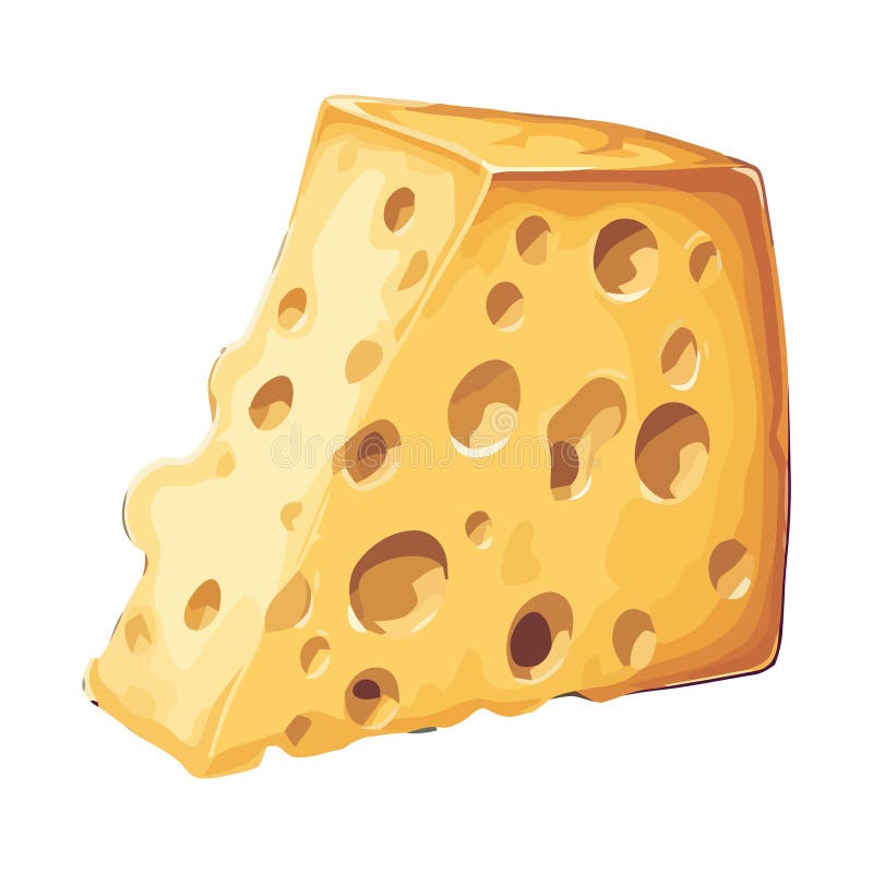 Gourmet Cheese Slice, Healthy Snack Stock Vector - Illustration of meal ...