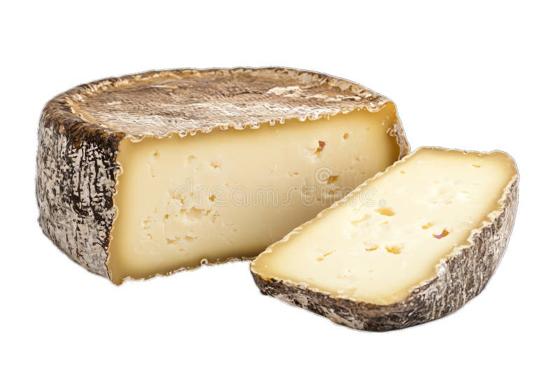 Gourmet Cheese Wheel with a Slice on a Clean Background, AI Generated ...