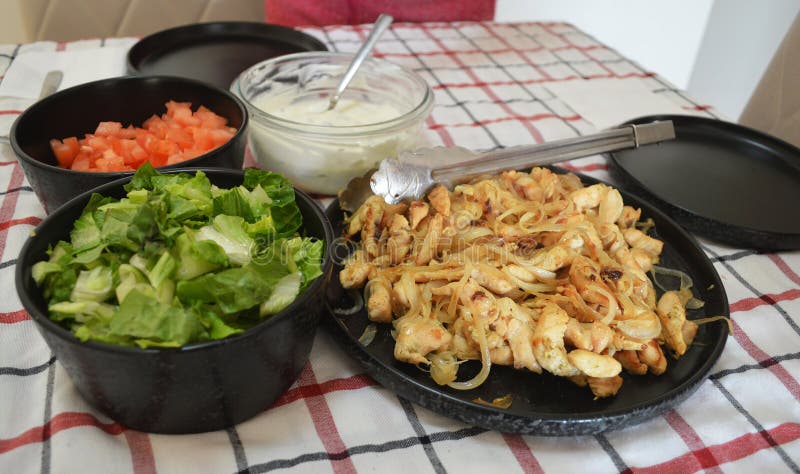 A gourmet chicken dish stock image. Image of opulent - 318363035