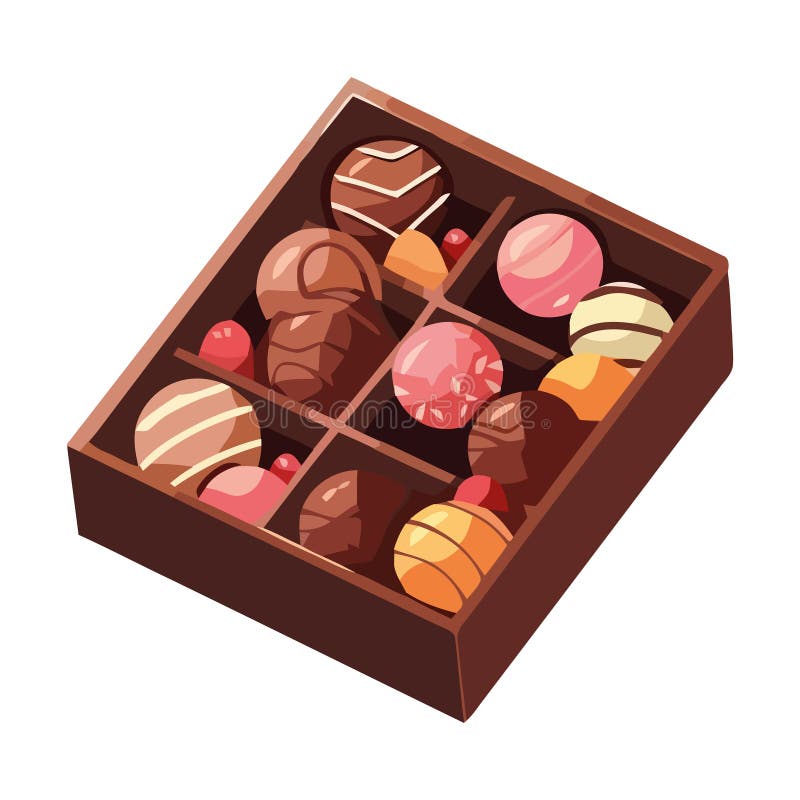Gourmet Chocolate Balls, a Sweet Gift Set Stock Vector - Illustration ...