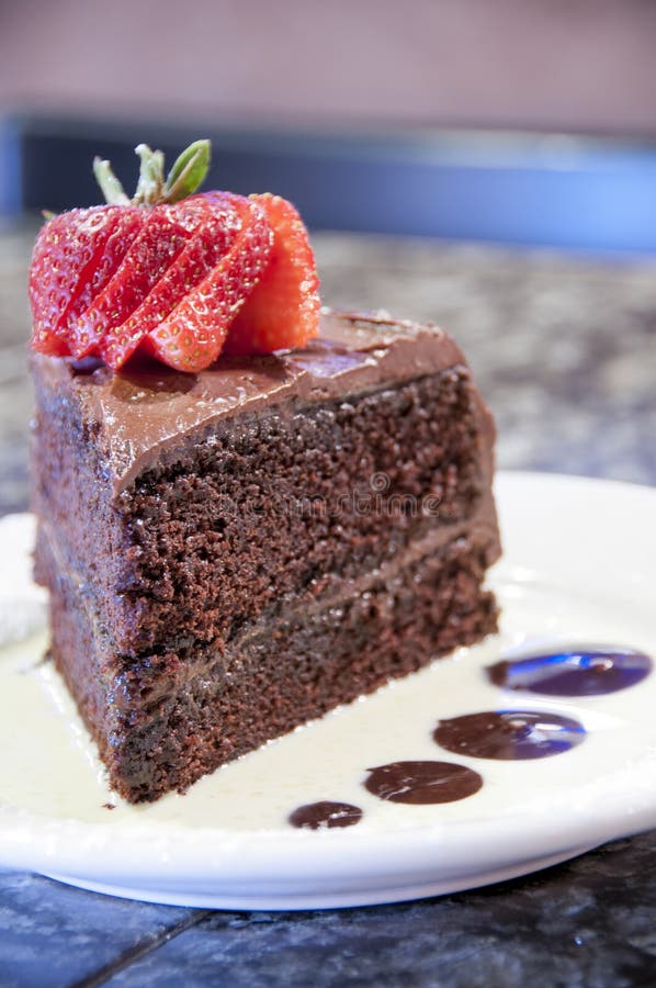 Gourmet chocolate cake stock photo. Image of fruit, milk - 39639130