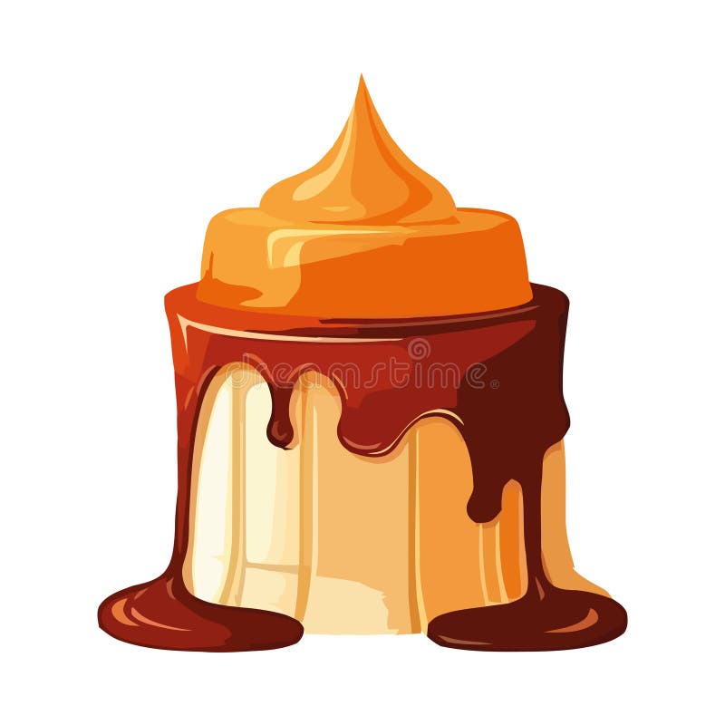 Gourmet Chocolate Creamy Vanilla Icing Stock Vector - Illustration of ...