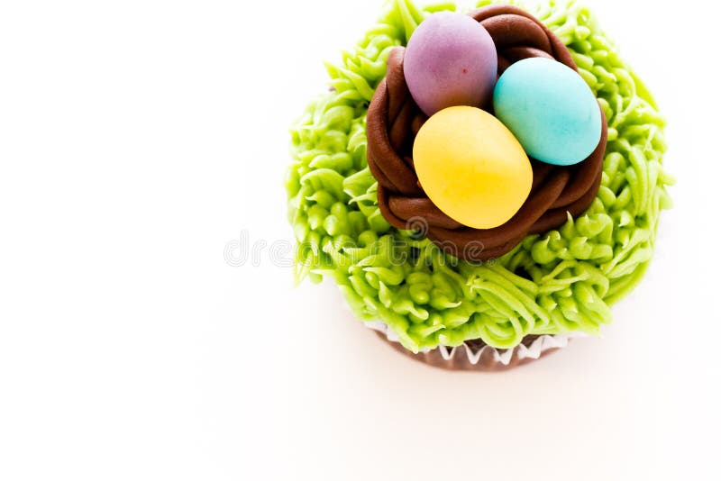 Easter cupcakes stock image. Image of food, cream, green - 288037351