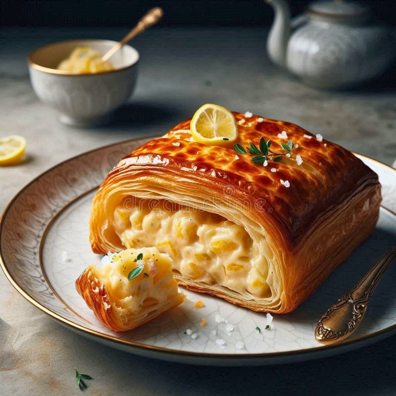 Gourmet Cod Brandade in Golden Puff Pastry with Fine Dining ...