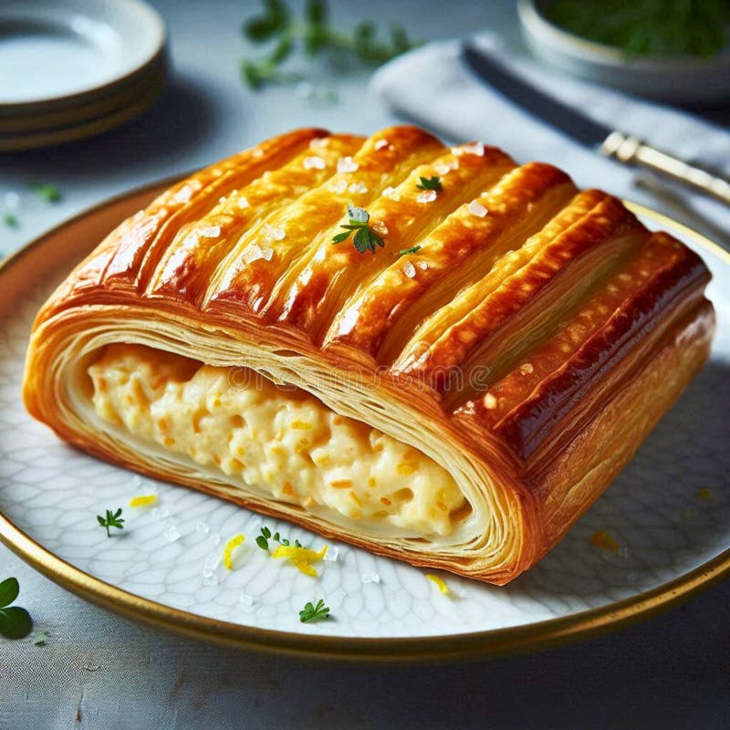 Gourmet Cod Brandade in Golden Puff Pastry with Fine Dining ...