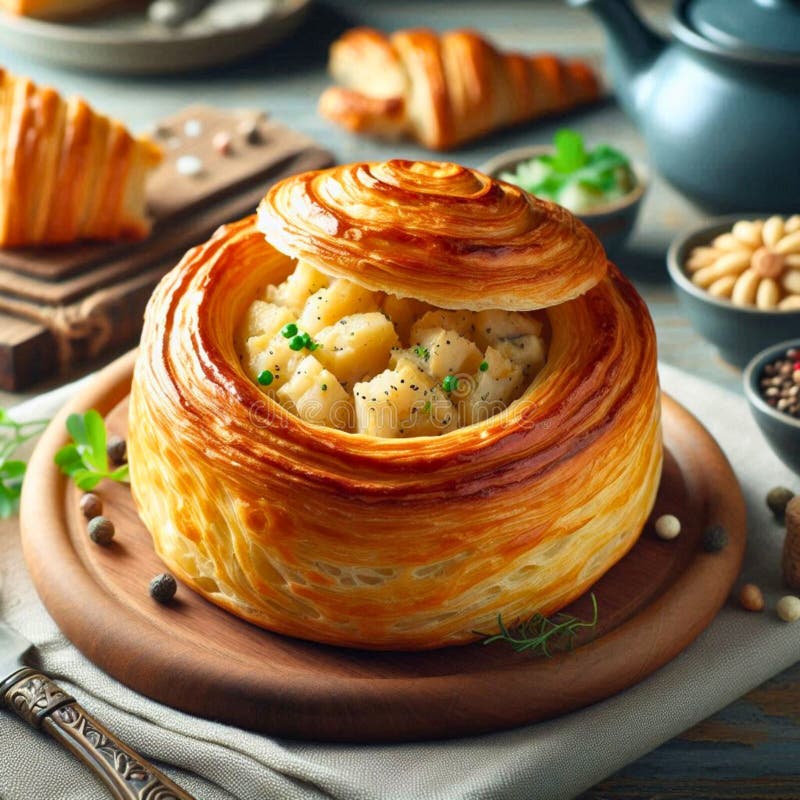 Gourmet Cod Brandade in Golden Puff Pastry with Fine Dining ...