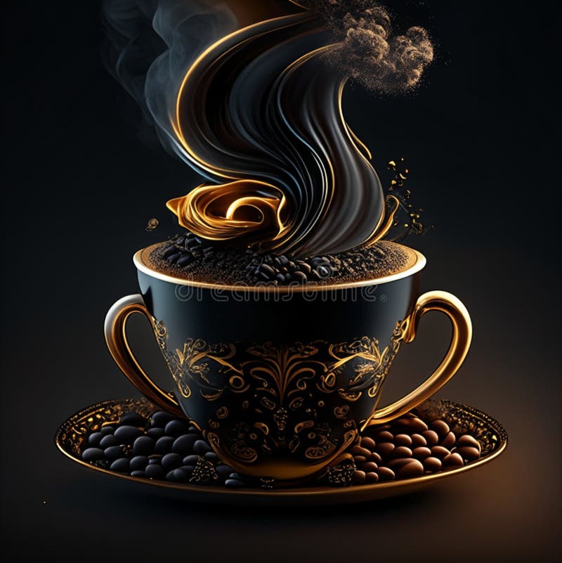 A Gourmet Coffee Cup Decorated with Coffee Beans on the Side Sounds ...