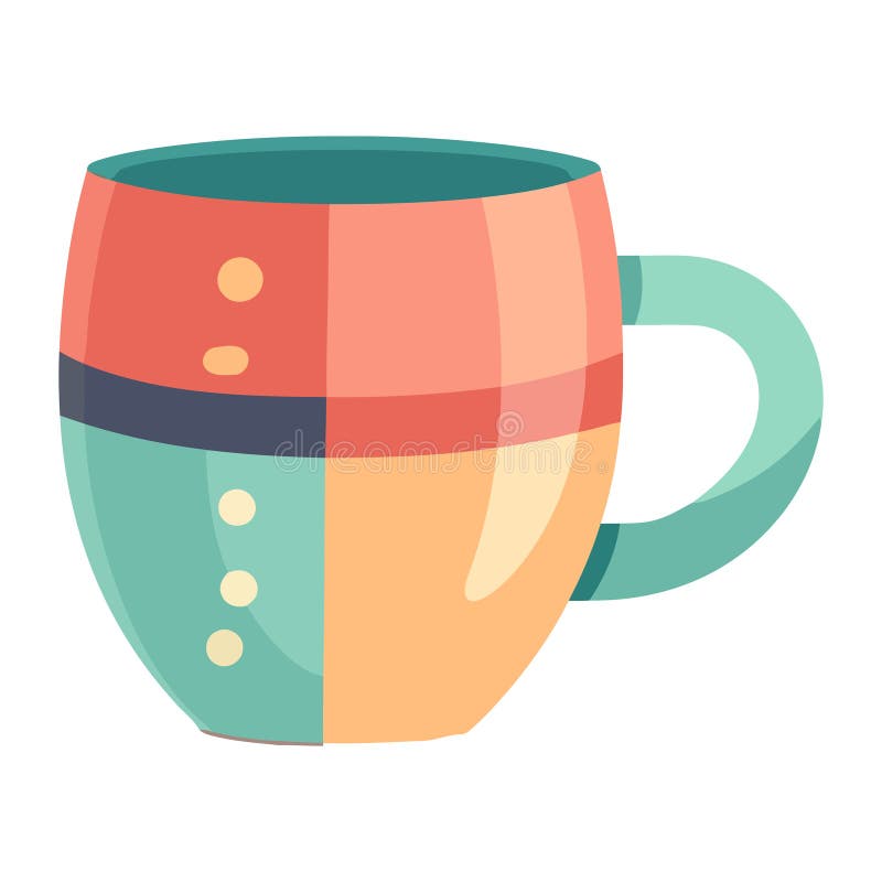 Gourmet coffee in cute mug stock vector. Illustration of pottery ...