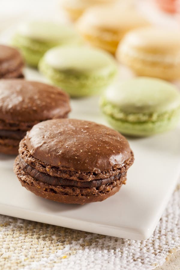 Gourmet Colored Macaroon Cookies Stock Image - Image of confectionery ...