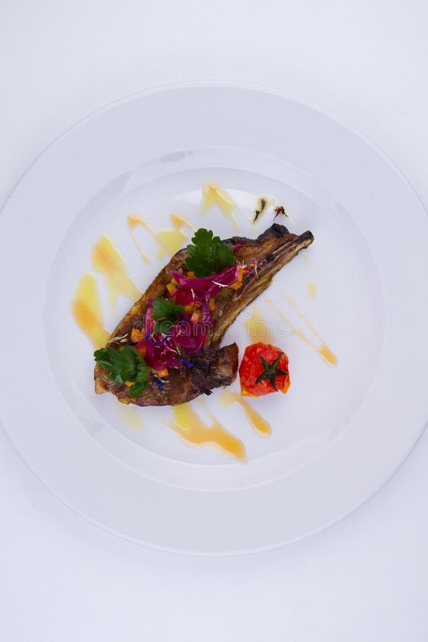 Gourmet Course in a Restaurant Stock Image - Image of delicious ...