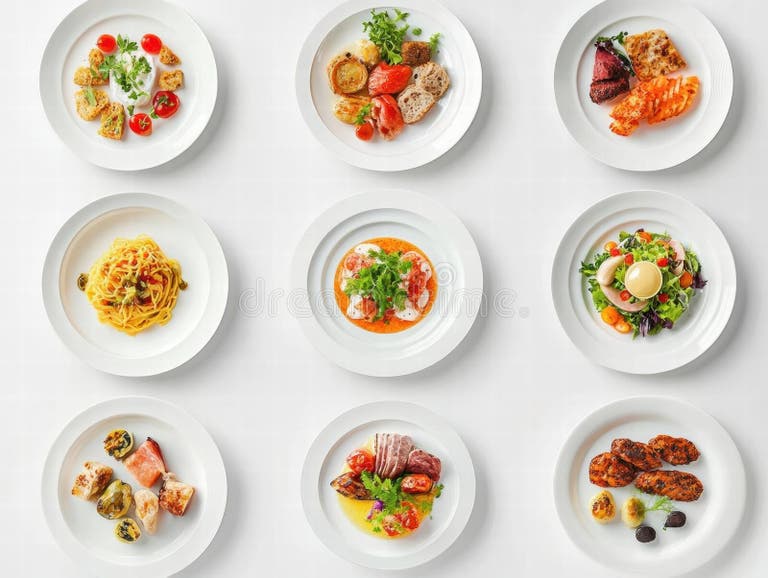 Gourmet Delights, a Visual Feast of Exquisite Dishes Stock Photo ...