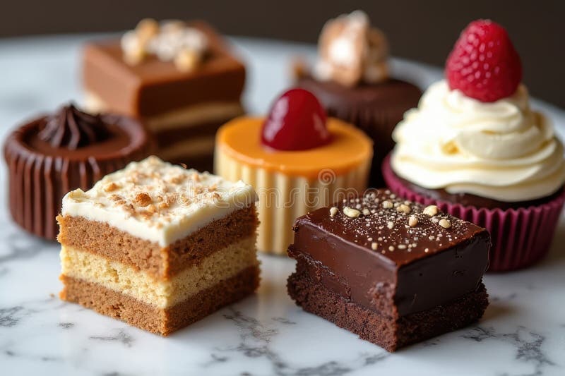 Gourmet Dessert Display stock image. Image of delicious - 363707659
