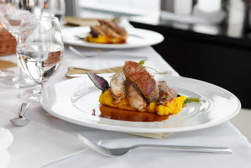 Gourmet dinner stock photo. Image of dried, exclusive - 24171022