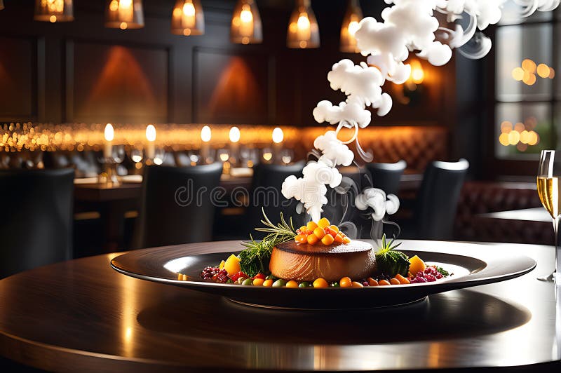 Gourmet Dish in an Upscale Restaurant - Expertly Plated with a Balance ...