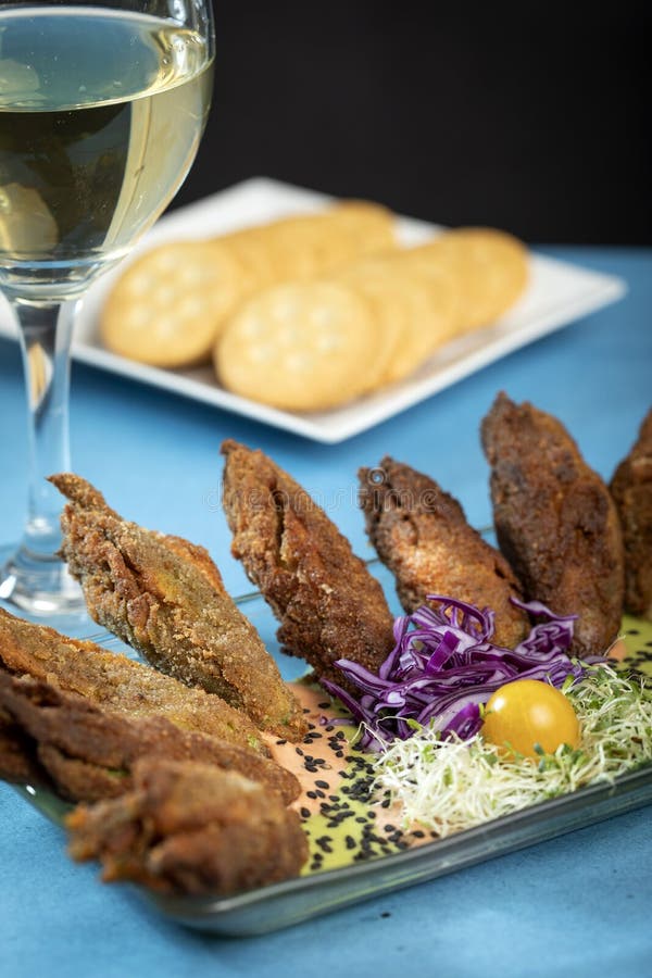 Gourmet Dishes on the Restaurant Bar Table Stock Image - Image of ...