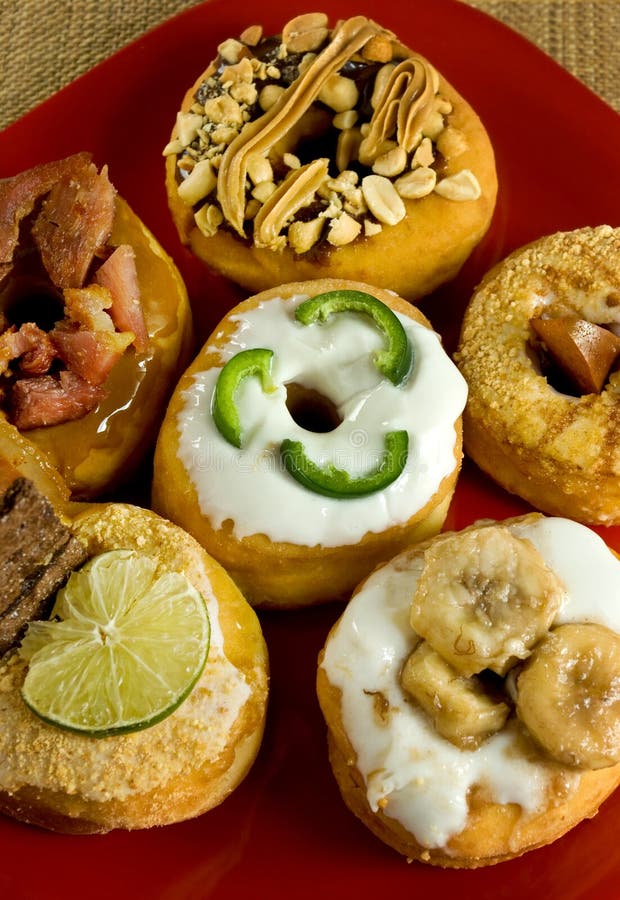 Gourmet Doughnuts stock photo. Image of bacon, bananas - 26021066