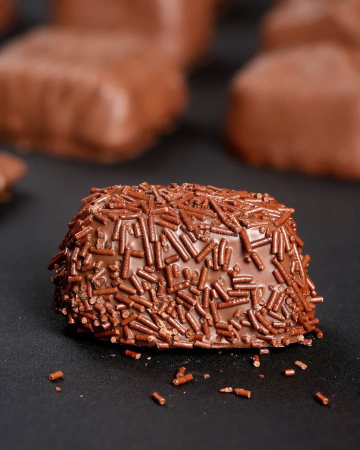 Gourmet Fancy Dark Chocolate Truffle Candy Stock Image - Image of ...