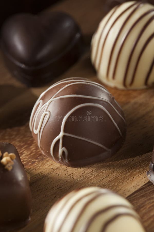 Gourmet Fancy Dark Chocolate Truffle Candy Stock Photo - Image of sweet ...