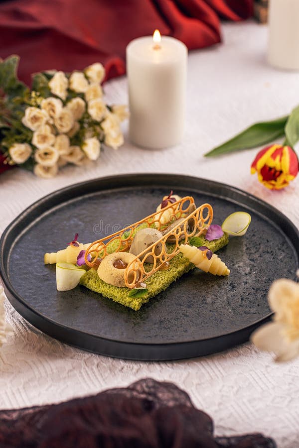Gourmet Fine Dining Festive Dish Stock Photo - Image of edible ...