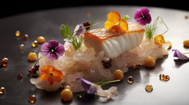 Gourmet Fish Fillet, High Quality Dish Stock Illustration ...