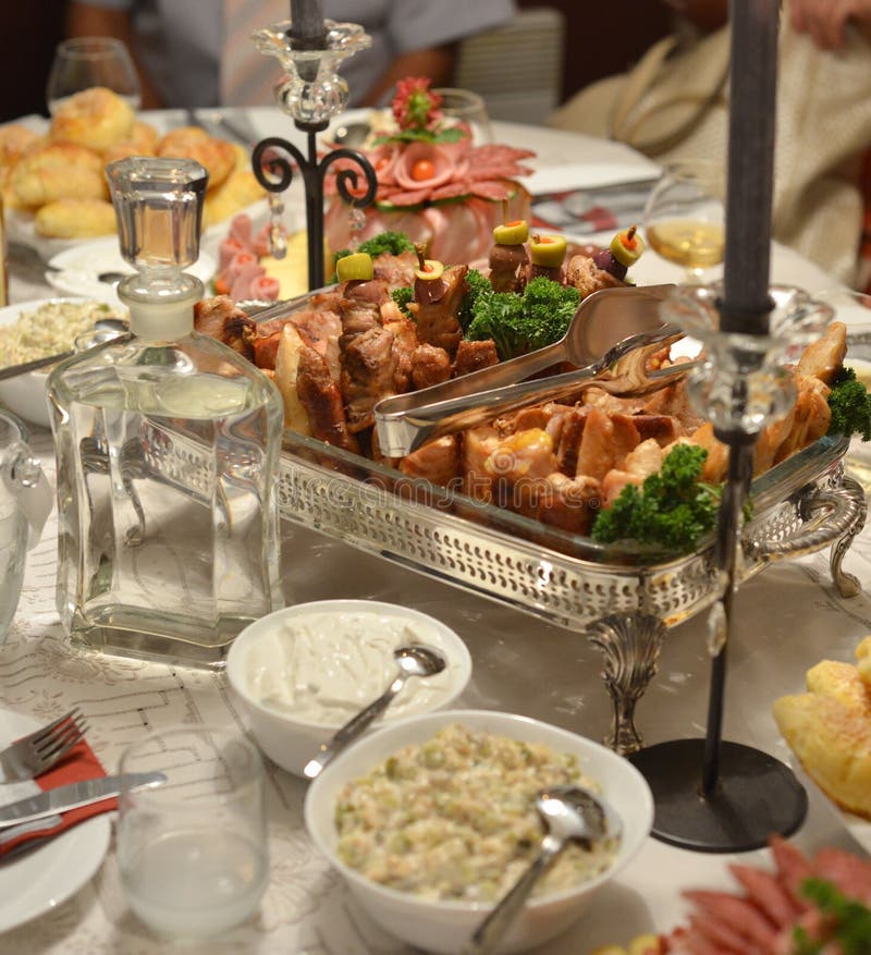Gourmet Food, Table,cold Cuts Stock Image - Image of christmas ...