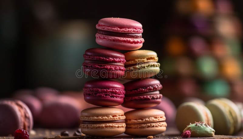 A Gourmet French Macaroon Stack, a Sweet Indulgence Celebration ...