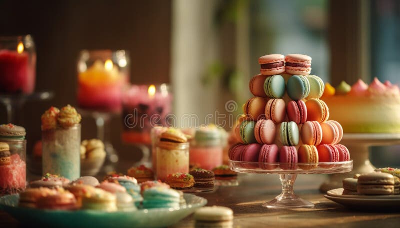A Gourmet French Macaroon Stack, a Sweet Indulgence for Celebrations ...