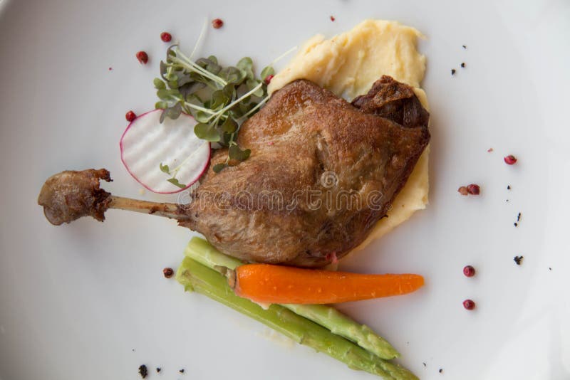 Gourmet fried Duck steak stock photo. Image of meat, meal - 73420128