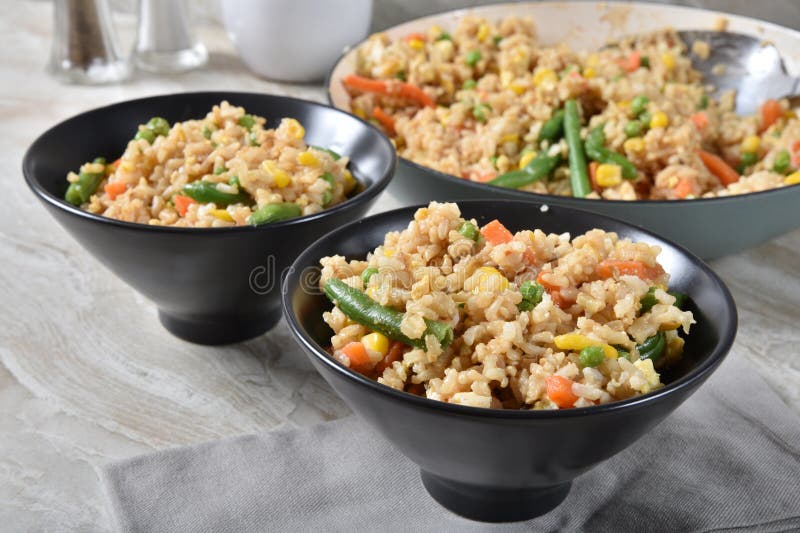 Gourmet fried rice stock photo. Image of bowl, chinese - 142164240