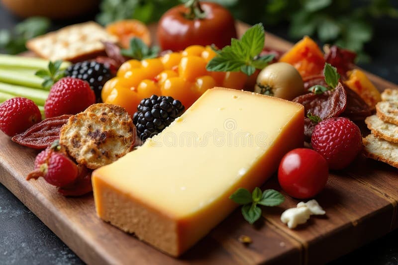 Gourmet Gathering: Saint-Nectaire Cheese Tasting Platter Stock ...