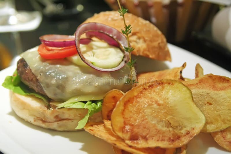 Gourmet hamburger stock image. Image of nutrition, gourmet - 3419103
